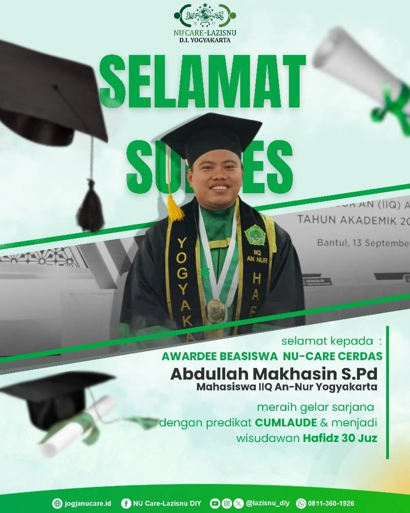 Penerima Beasiswa LAZISNU DIY Raih Cumlaude Sarjana IIQ An Nur ...